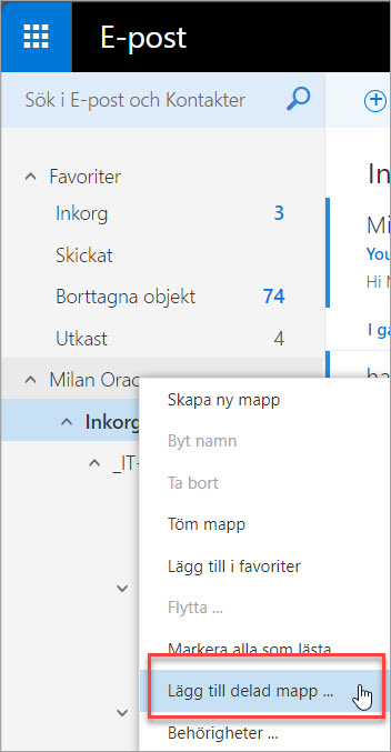 Delad e-postlåda i KTH Webmail